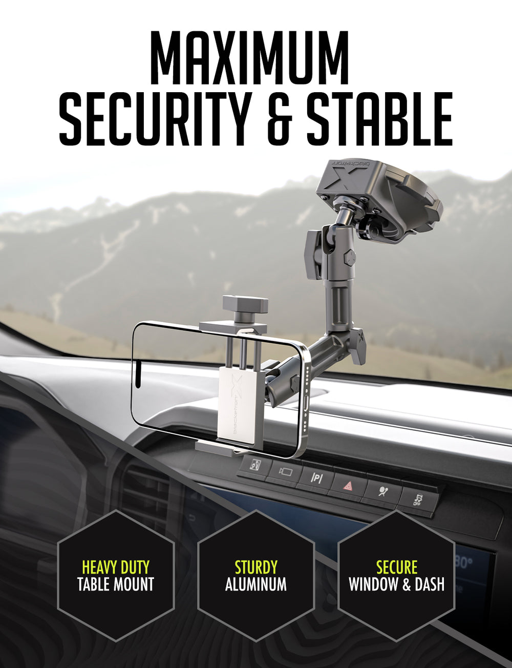 Bracketron X Heavy Duty Phone Dock PRO Portable Window Phone Mount