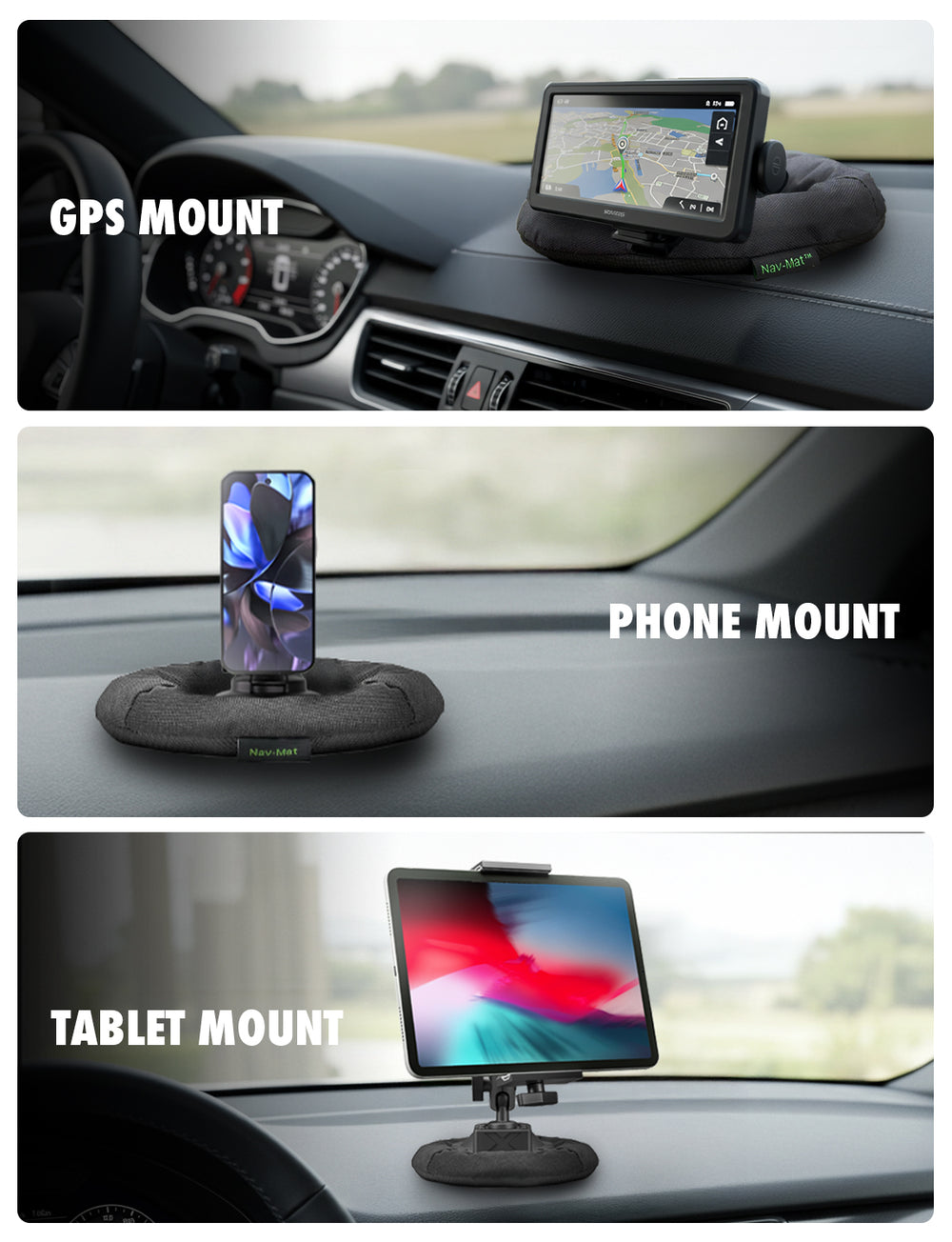 Bracketron Nav-Mat Portable GPS Dash Pad Weighted Friction Base