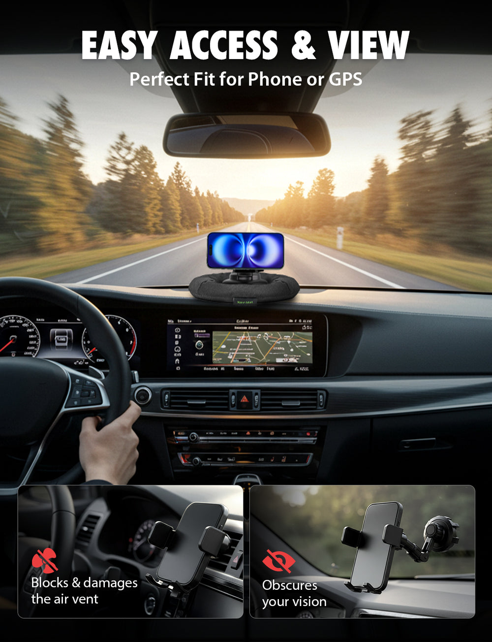 Bracketron Nav-Mat Portable GPS Dash Pad Weighted Friction Base